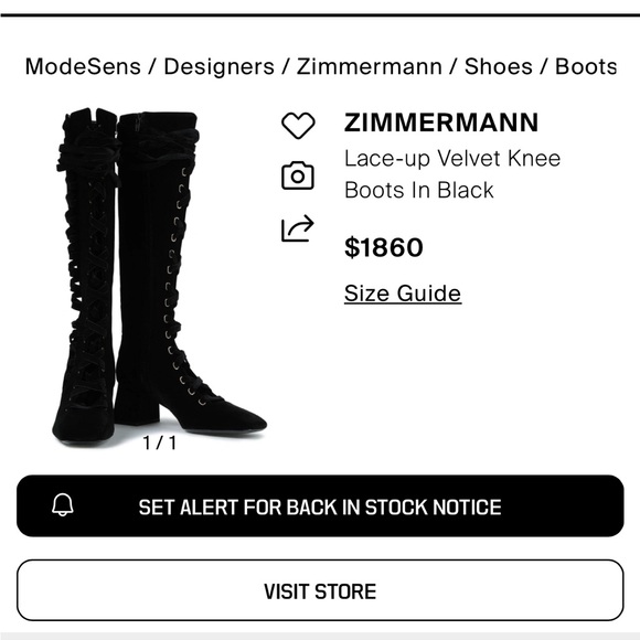 Zimmermann | Shoes | Zimmerman Black Velvet Lace Up Tall Boots Size 4 ...